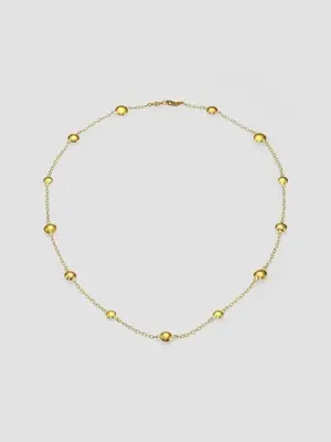 Gurhan Lentil 24k Yellow Mini Station Necklace - Gold