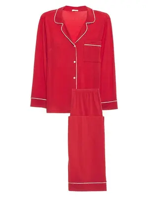 Eberjey Gisele Long Pajama Set Haute Red