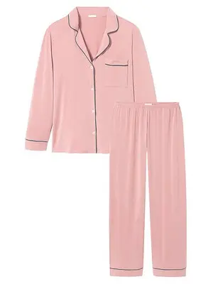 Eberjey Gisele Long Pajama Set La Rosa Cinnamon