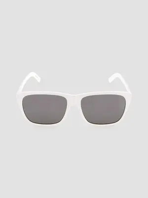 Saint Laurent Classic 57mm Rectangular Sunglasses - Ivory