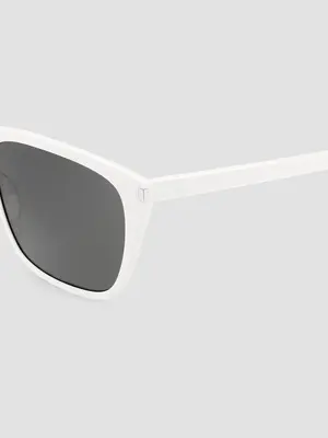 Saint Laurent Classic 57mm Rectangular Sunglasses - Ivory