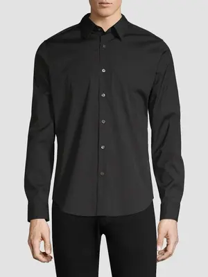 THEORY Sylvain Wealth Poplin Long-sleeve Shirt