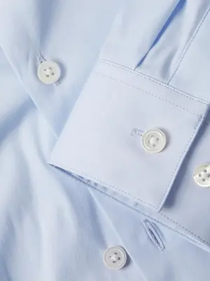 Theory Sylvain Wealth Poplin Long-sleeve Shirt - Olympic