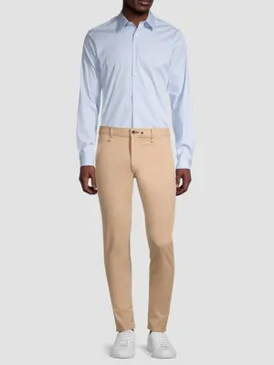 Theory Sylvain Wealth Poplin Long-sleeve Shirt - Olympic
