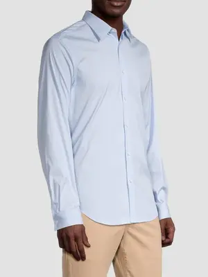 Theory Sylvain Wealth Poplin Long-sleeve Shirt - Olympic
