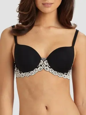 Wacoal Embrace Lace Underwire T-shirt Bra - Black