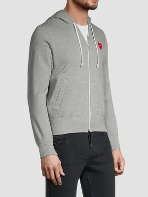 Play Comme Des Garcon Play Zip Hooded Sweater