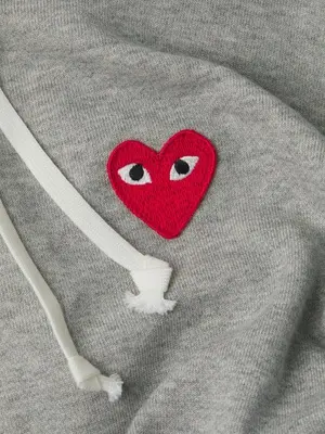 Play Comme Des Garcon Play Zip Hooded Sweater