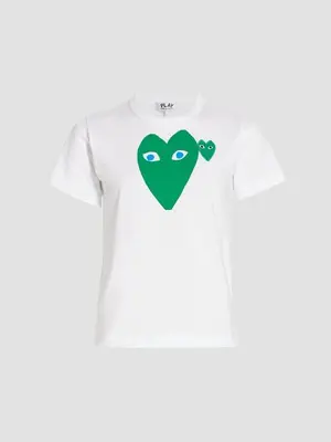 Play Comme Des Garcon Double Heart T-shirt - White