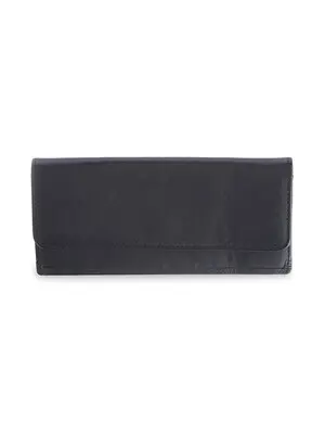 ROYCE NEW YORK Rfid-blocking Leather Clutch Wallet Black
