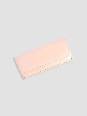 ROYCE NEW YORK Rfid-blocking Leather Clutch Wallet - Light Pink