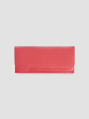 ROYCE NEW YORK Rfid-blocking Leather Clutch Wallet - Red