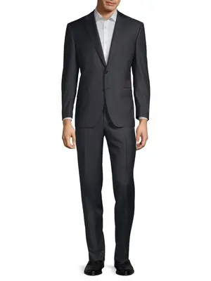 Canali Wool Two-button Suit - Navy