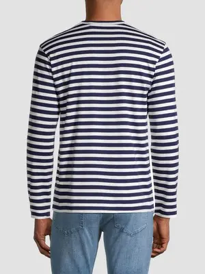 Play Comme Des Garcon Two Hearts Cotton T-shirt