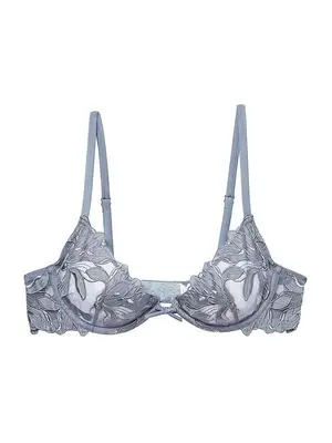 FLEUR DU MAL Lace Plunge Demi Bra Mister Grey