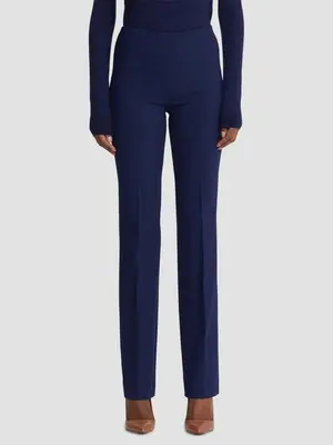 Ralph Lauren Alandra Stretch Wool Pants - Navy