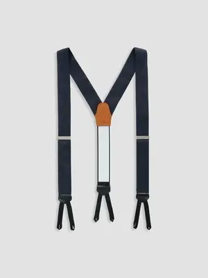 Trafalgar Banbury Paisley Silk Suspenders - Black