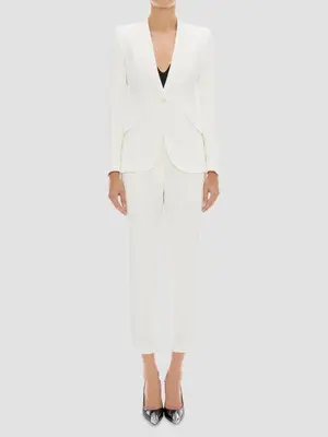 Alexander McQueen Leaf Crepe Cigarette Trousers