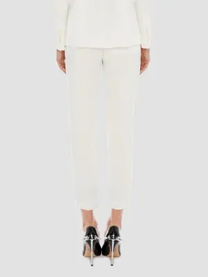 Alexander McQueen Leaf Crepe Cigarette Trousers
