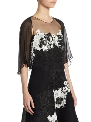 Rickie Freeman For Teri Jon Chiffon Shrug