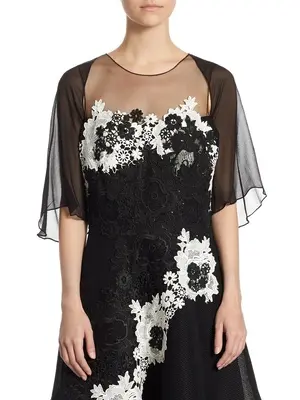 Rickie Freeman For Teri Jon Chiffon Shrug