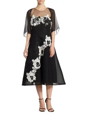 Rickie Freeman For Teri Jon Chiffon Shrug
