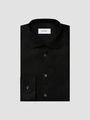 Eton Contemporary-fit Twill Dress Shirt - Black