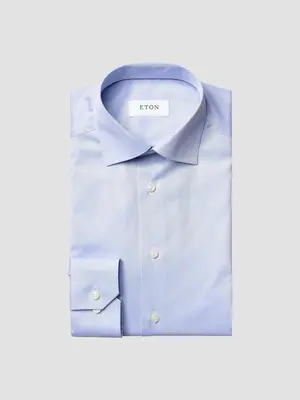 Eton Contemporary-fit Twill Dress Shirt - Blue