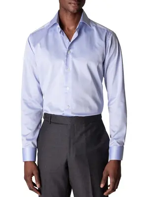 Eton Contemporary-fit Twill Dress Shirt - Blue