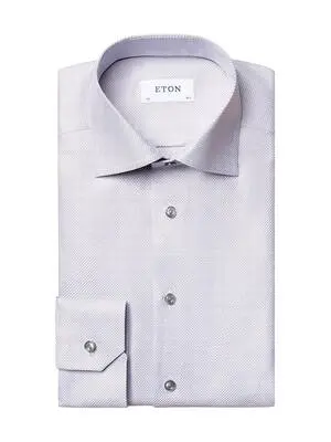 Eton Contemporary-fit Twill Dress Shirt Grey