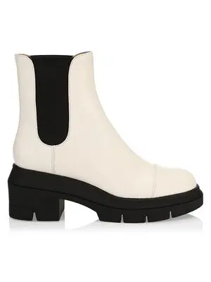 STUART WEITZMAN Women's Norah Lug-Sole Chelsea Boots - Seashell - Size 8.5 - Seashell  Seashell