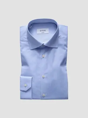 Eton Super Slim-fit Twill Dress Shirt - Blue