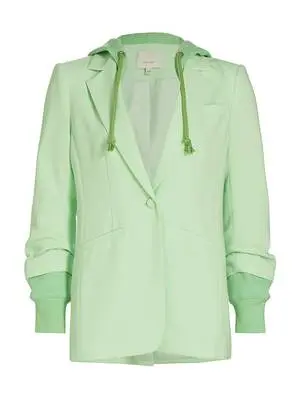 Cinq À Sept Khloe Hooded Blazer Green Papaya
