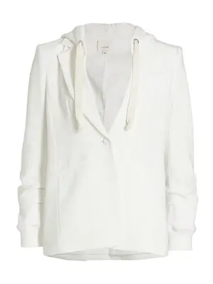 Cinq À Sept Khloe Hooded Blazer Ivory