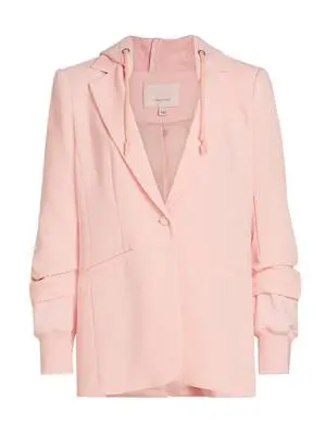 Cinq À Sept Khloe Hooded Blazer Pale Rose