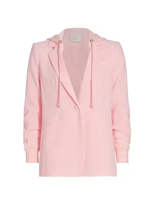 Cinq À Sept Khloe Hooded Blazer Pink Quartz