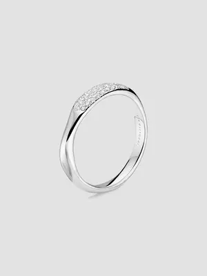 Ippolita Stardust Sterling & Diamond Squiggle Ring - Silver