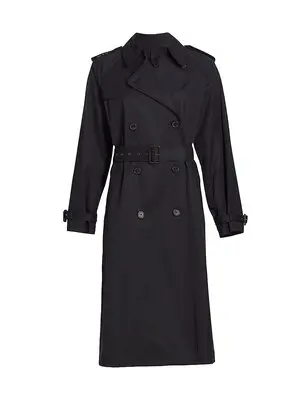 NILI LOTAN Tanner Trench Coat - Black