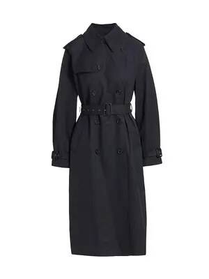 NILI LOTAN Tanner Trench Coat Dark Navy
