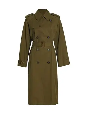 NILI LOTAN Tanner Trench Coat Olive Green