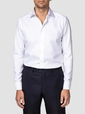 Eton Contemporary-fit Diagonal Stripe Dress Shirt
