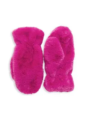 Apparis Women's Coco Faux Fur Flip-Top Mittens - Dark Leopard Confetti