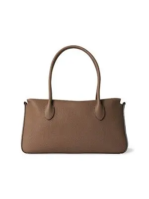 THE ROW E/W Leather Top Handle Bag - Brown
