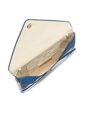 THE ROW Women's Python Envelope Clutch - Blue - Blue