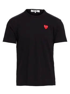 Play Comme Des Garcon Heart Tee - Black
