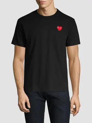 Play Comme Des Garcon Heart Tee - Black
