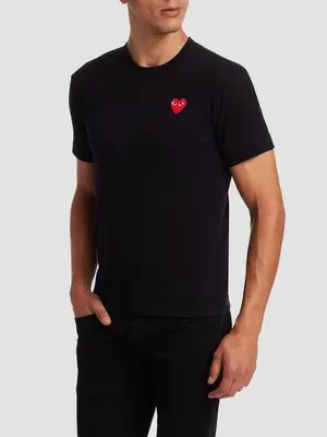 Play Comme Des Garcon Heart Tee - Black