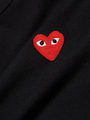 Play Comme Des Garcon Heart Tee - Black