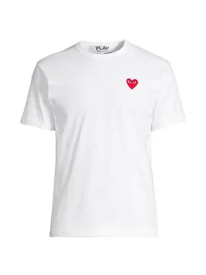 Play Comme Des Garcon Heart Tee - White
