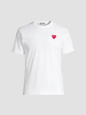 Play Comme Des Garcon Heart Tee White